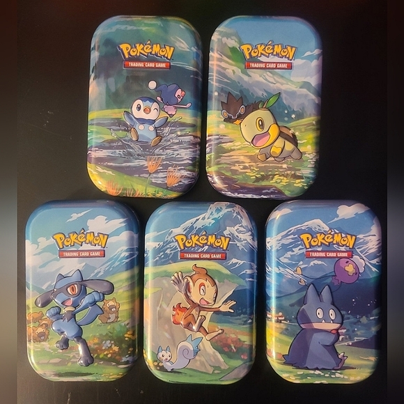 Pokemon | Toys | Pokemon Sinnoh Stars Mini Tin Set Of 5 Art Cards ...
